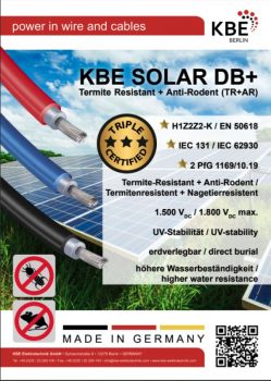 KBE Solar DB + with anti-termite / anti-rodent protection