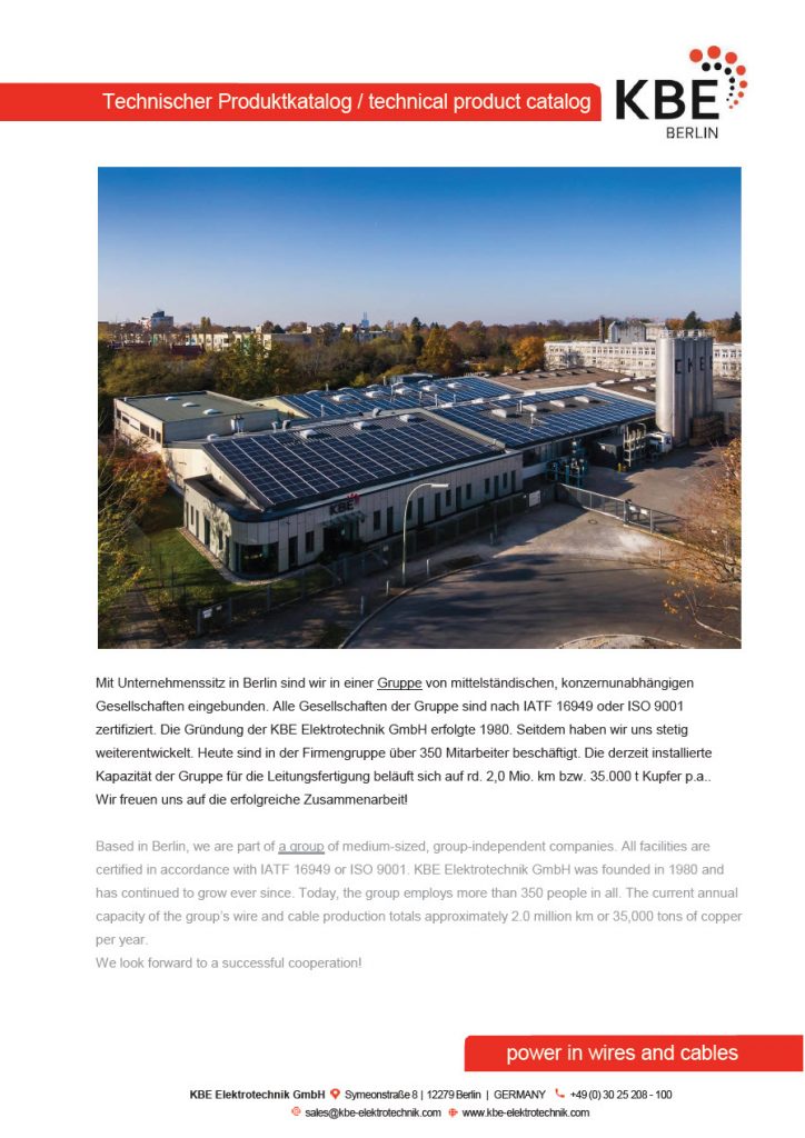 The KBE Elektrotechnik GmbH products