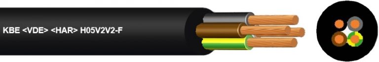H03 / H05V2V2-F Heat-resistant PVC-insulated hose cable